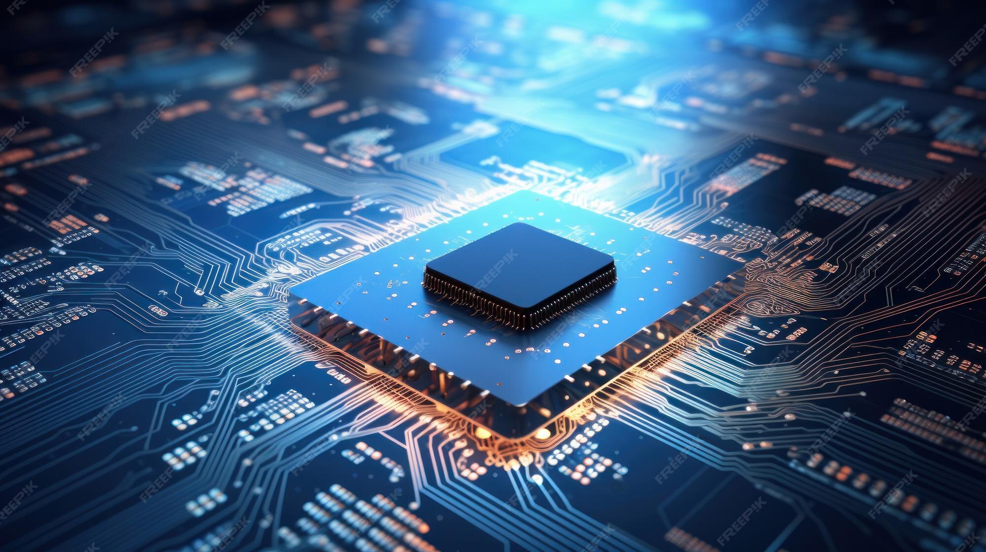 Premium Photo Advanced Technology Concept Visualization Circuit Board Cpu Processor Microchip