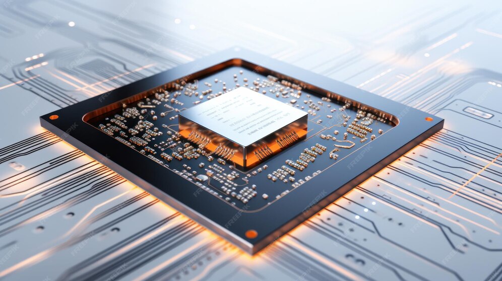 Premium Photo | Advanced Technology Concept Visualization Circuit Board CPU Processor Microchip ...