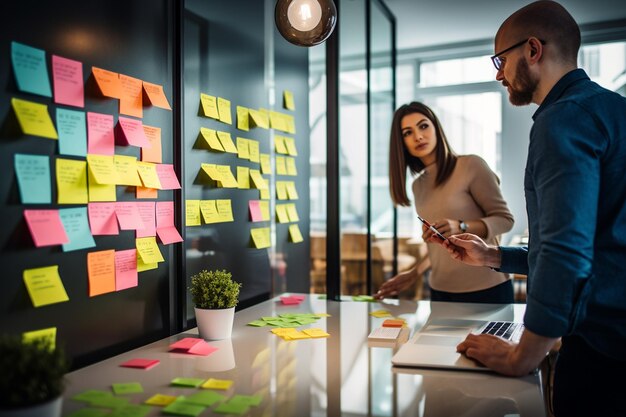Premium AI Image | Advertising Agency Brainstorming with Sticky Notes ... Premium AI Image | Advertising Agency Brainstorming with Sticky Notes ...