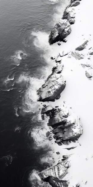 Premium Photo | Aerial Abstractions Captivating Black And White Winter ... Premium Photo | Aerial Abstractions Captivating Black And White Winter ...