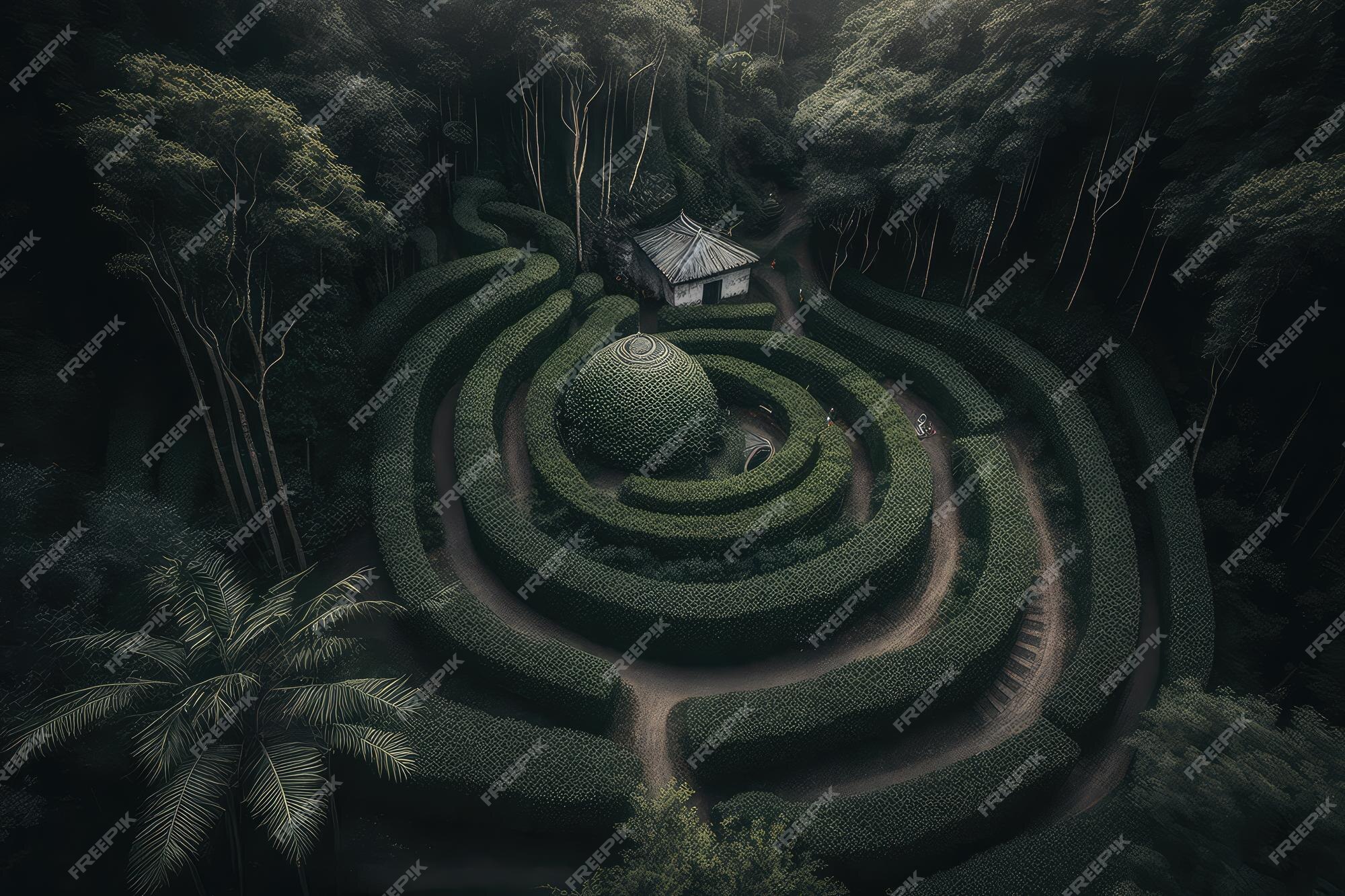 Premium AI Image | Aerial view of bamboo forest with winding pathways ... Premium AI Image | Aerial view of bamboo forest with winding pathways ...