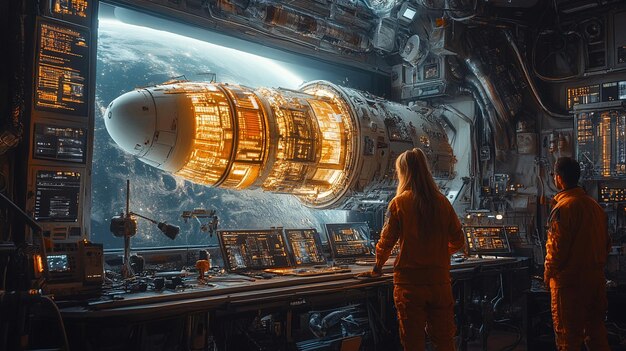 Aerospace engineers collaborating on a spacecraft design | Premium AI ... Aerospace engineers collaborating on a spacecraft design | Premium AI ...