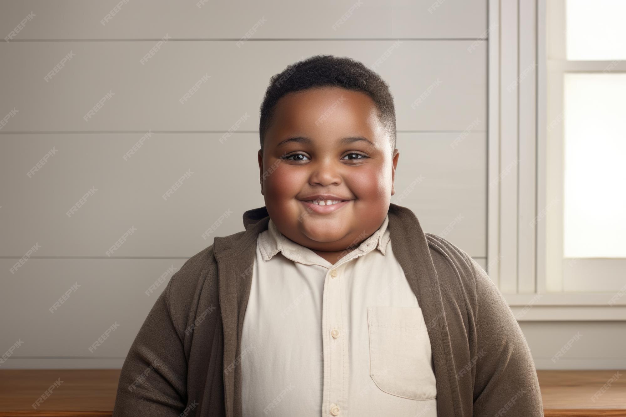 Premium AI Image | African American fat boy happy expression at new ... Premium AI Image | African American fat boy happy expression at new ...