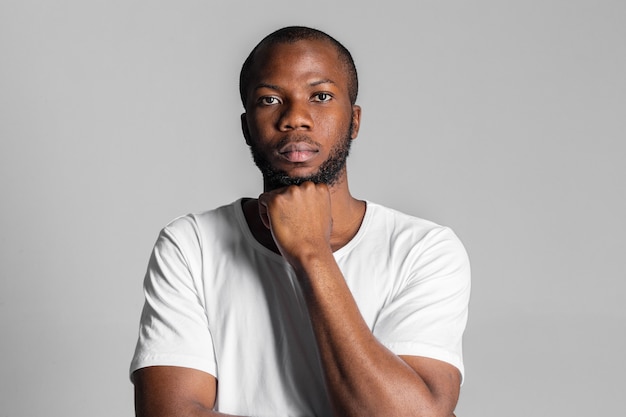 Premium Photo | African-american man thinking Premium Photo | African-american man thinking