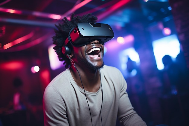 Premium AI Image | African American Man Thrilled with VR Experience ... Premium AI Image | African American Man Thrilled with VR Experience ...