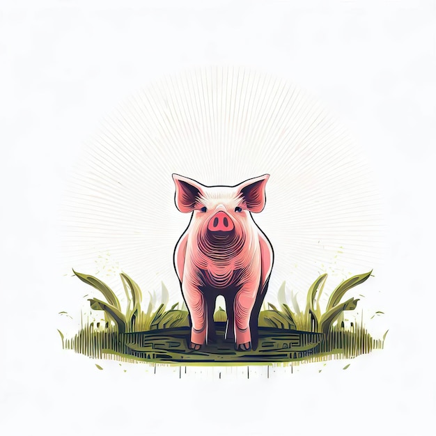 Premium AI Image | Aggressive Pig's Vigilant Stance Generative AI Premium AI Image | Aggressive Pig's Vigilant Stance Generative AI