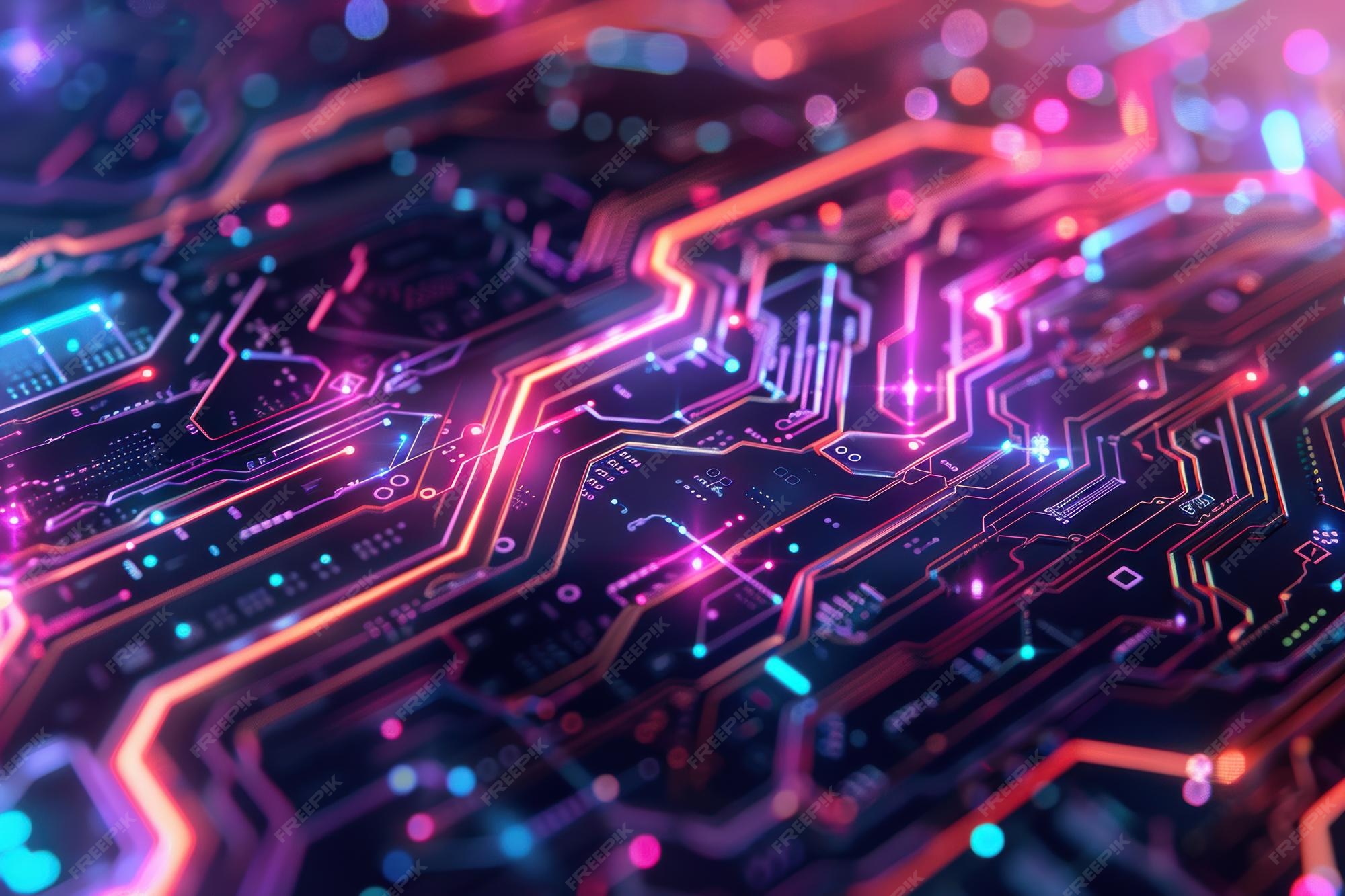 Ai Algorithm Abstract Background With Digital Patterns Circuits And Codes Premium Ai Generated