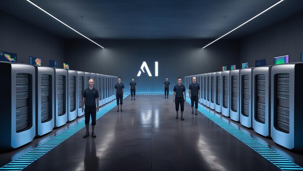 Ai computer data center render | Premium AI-generated image Ai computer data center render | Premium AI-generated image