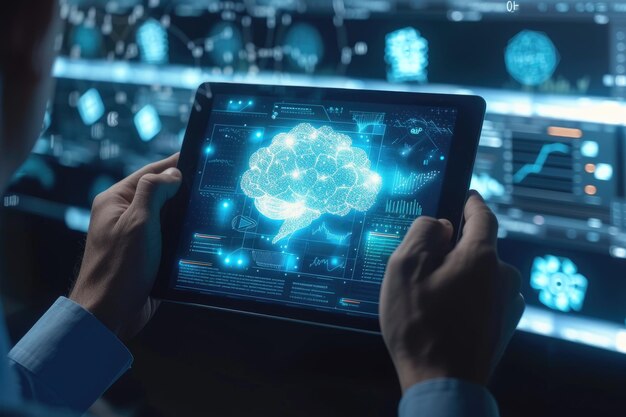 Premium Photo | AI data science digital technology concept Computer programmer using digital ...