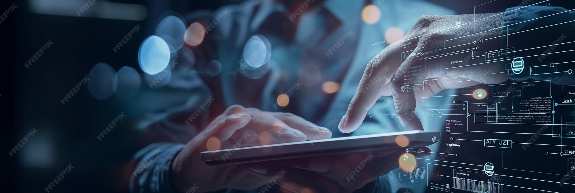 Premium Photo | AI data science digital technology concept Computer programmer using digital ...