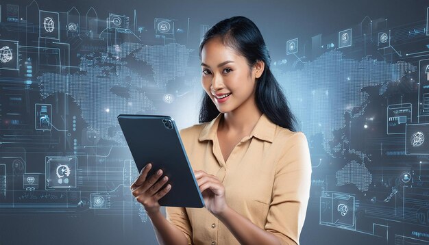 Premium Photo | AI data science digital technology concept Computer programmer using digital ...