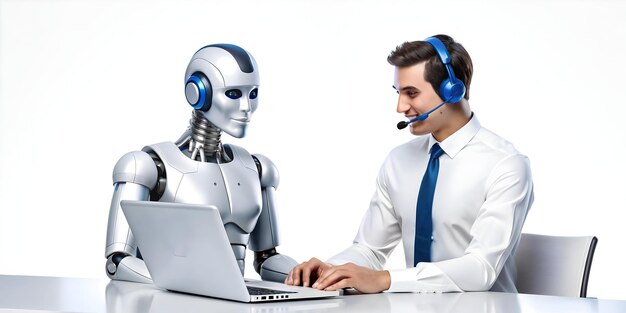 AI Driven Customer Support Interaction Concept 3D Icon Illustration of ... AI Driven Customer Support Interaction Concept 3D Icon Illustration of ...