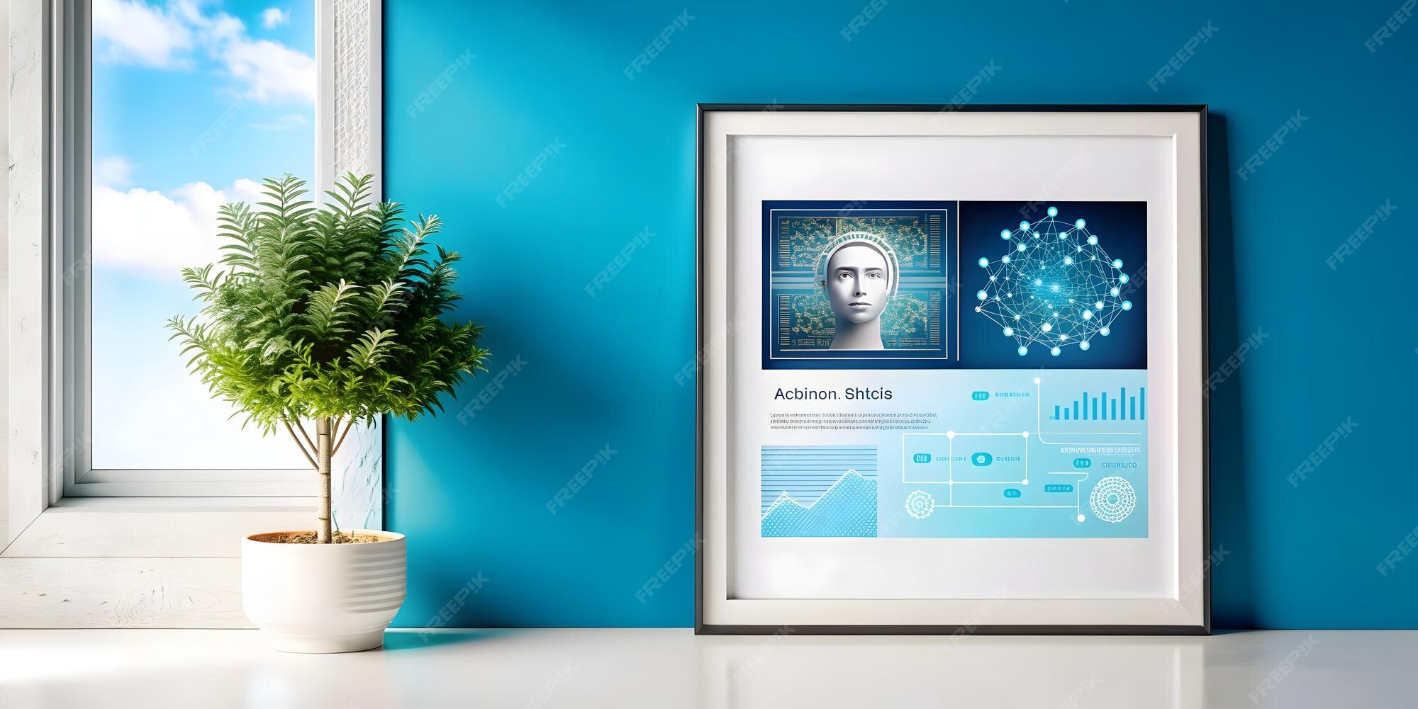 AI Driven Language Processing Frame Abstract Language Symbols and Data Patterns Border Design ...