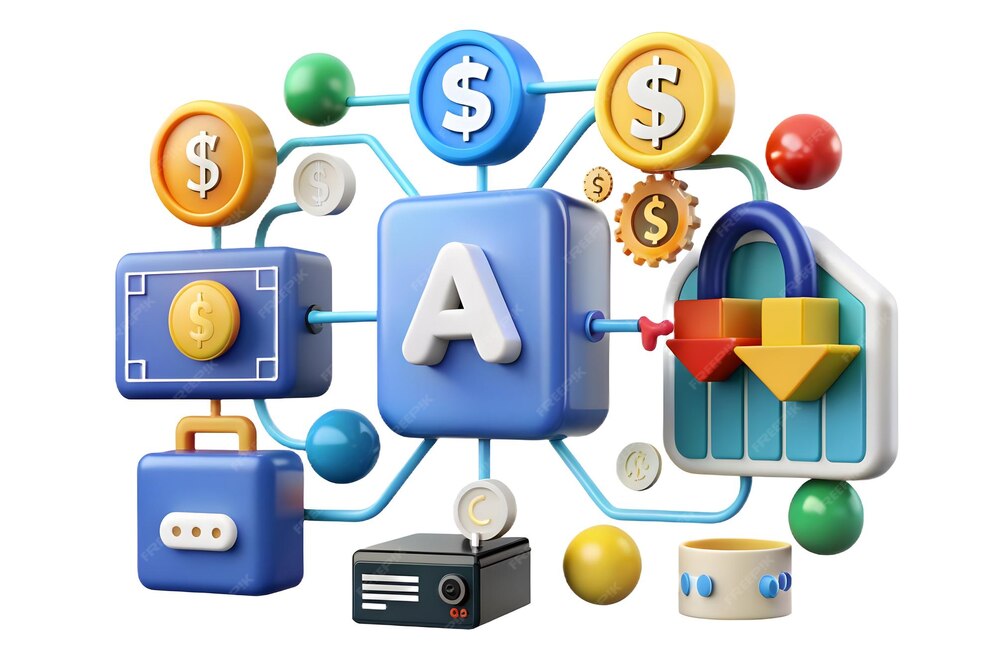 AI Fintech and Dollar Symbols Frame Modern Border Design With Fintech ... AI Fintech and Dollar Symbols Frame Modern Border Design With Fintech ...