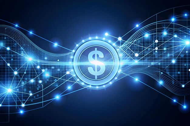 AI Fintech and Dollar Symbols Frame Modern Border Frame with Fintech ... AI Fintech and Dollar Symbols Frame Modern Border Frame with Fintech ...