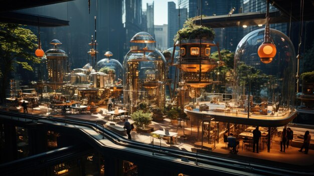 Premium AI Image | AI future work a bustling AI led office with ... Premium AI Image | AI future work a bustling AI led office with ...