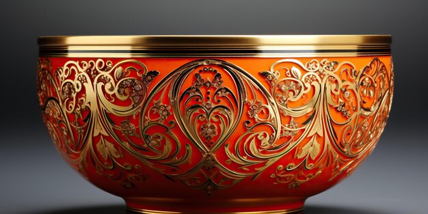 Premium Ai Image Ai Generated Ai Generative Luxury Ceramic Pottery Bowl For Decoration Of Food