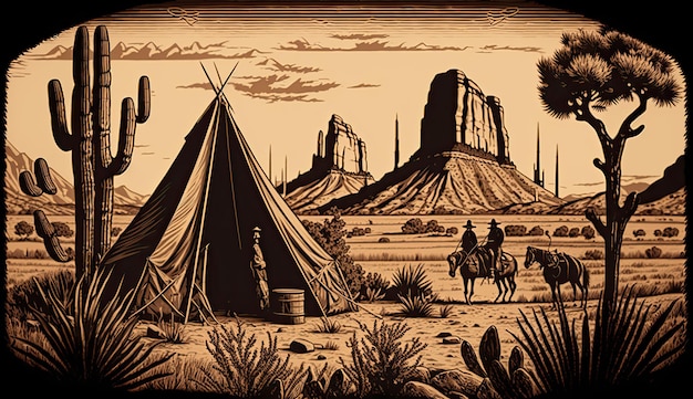 Premium AI Image | AI Generated AI Generative Native american western ... Premium AI Image | AI Generated AI Generative Native american western ...