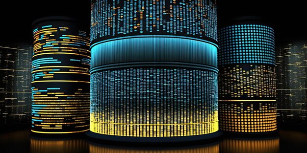 Premium AI Image | Ai generated illustration huge database data ... Premium AI Image | Ai generated illustration huge database data ...