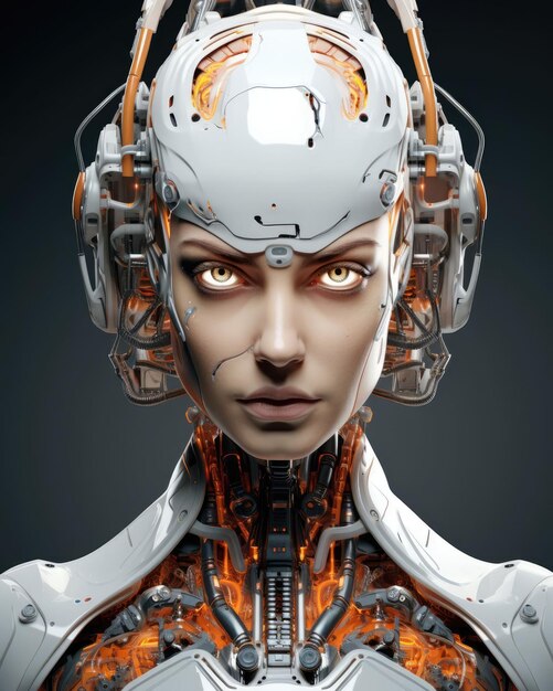 Premium Photo | Ai generation robot portrait 3d render Premium Photo | Ai generation robot portrait 3d render