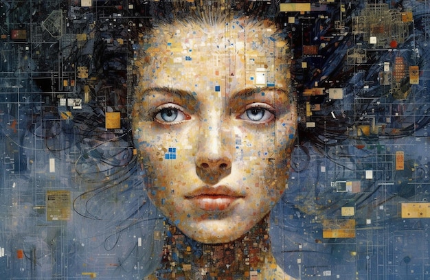 Premium AI Image | AI generative Woman abstract portrait Premium AI Image | AI generative Woman abstract portrait
