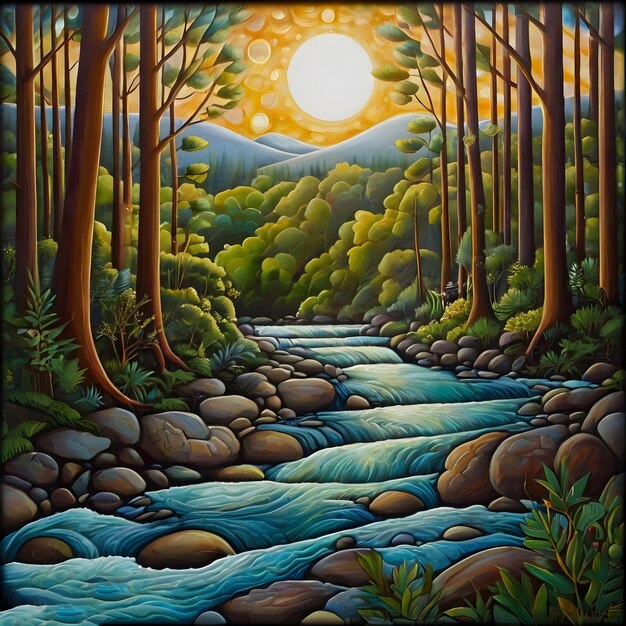 Premium Photo Ai Of Karla Gerard Rocky River Flowing Through Beautiful Forest With Peeking