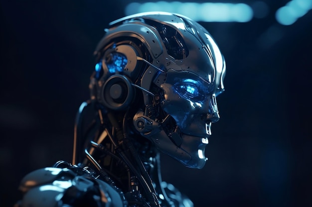 Premium AI Image | AI Machine robot and human cyborg artificial ... Premium AI Image | AI Machine robot and human cyborg artificial ...