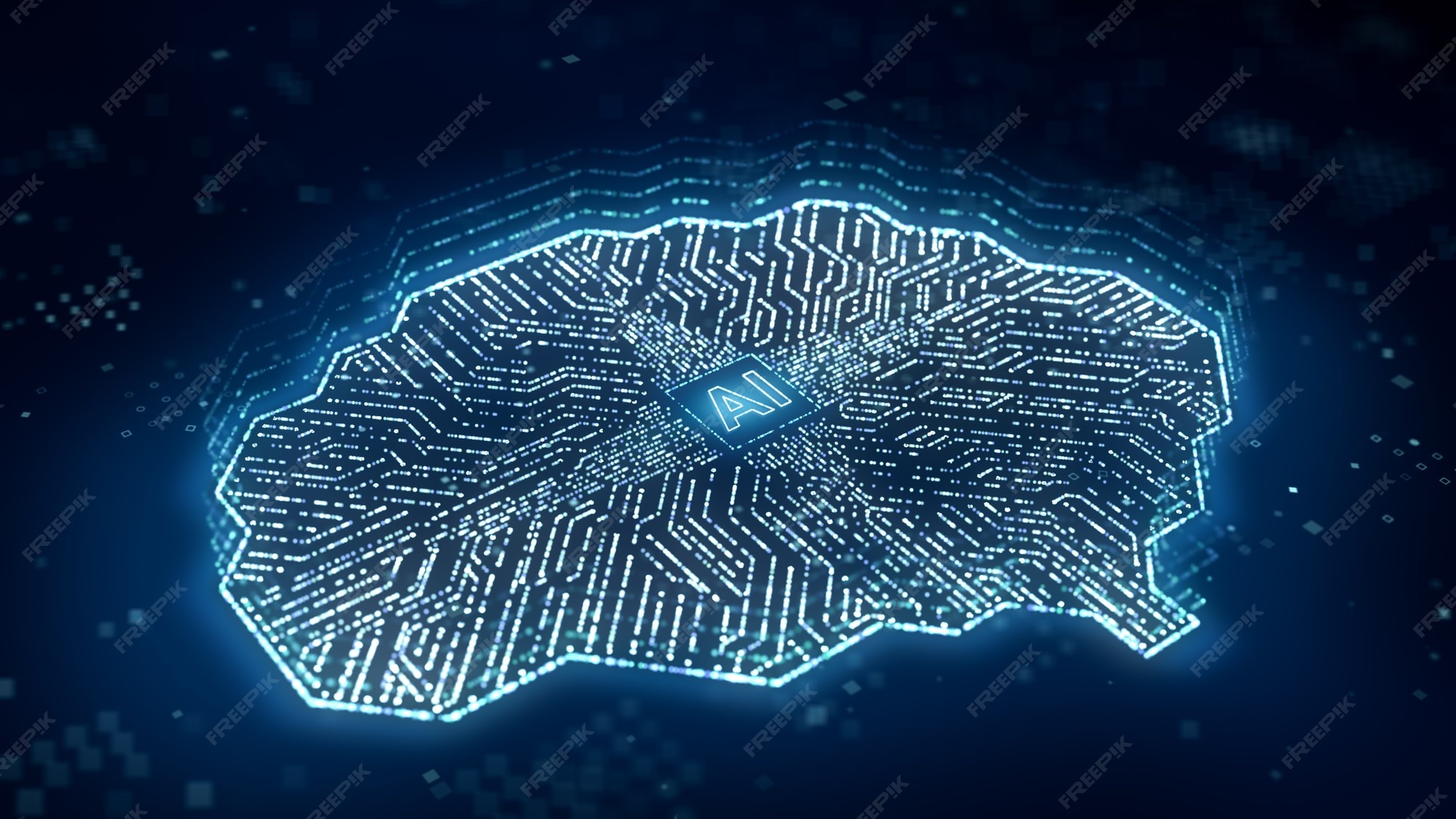 Premium Photo | Ai microprocessor transfer digital data through brain circuit computer ...