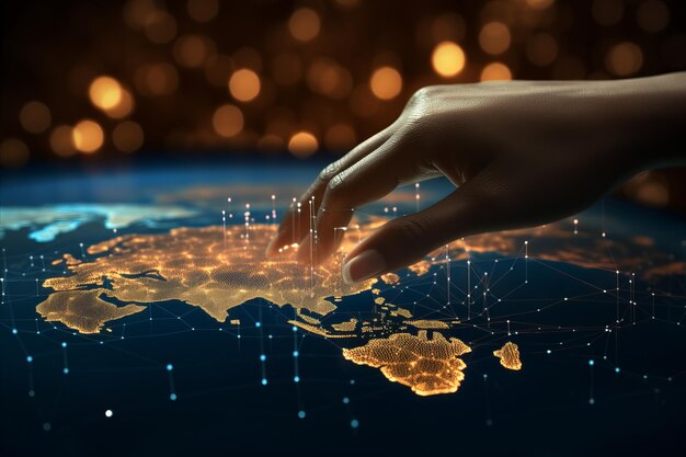 Premium Photo | AI Revolution Robot Hand on Big Data Network Data ... Premium Photo | AI Revolution Robot Hand on Big Data Network Data ...