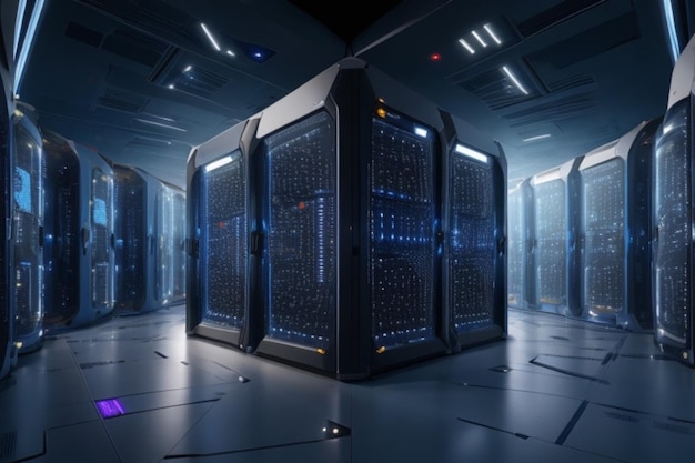 Premium Photo | AI Revolution Supercomputer Data Center Premium Photo | AI Revolution Supercomputer Data Center