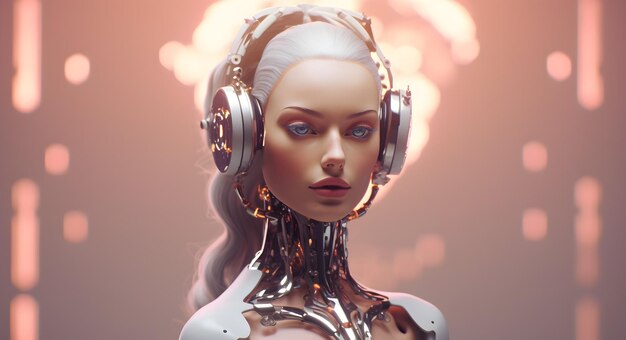 Premium AI Image | AI robotic vocalist Concept of AI generated song or ... Premium AI Image | AI robotic vocalist Concept of AI generated song or ...
