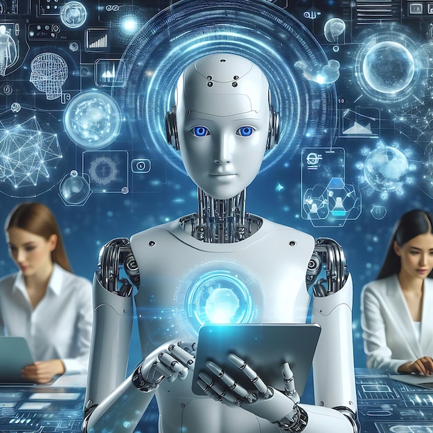 AI technology artificial intelligence People using AI smart robot ... AI technology artificial intelligence People using AI smart robot ...