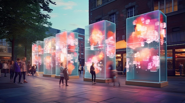 Premium AI Image | AIgenerated art installations transforming public spaces Premium AI Image | AIgenerated art installations transforming public spaces