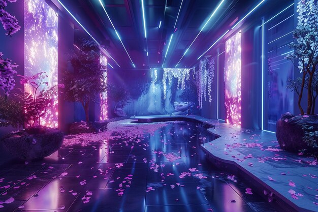 Premium Photo | AIgenerated Gpowered immersive art installations Premium Photo | AIgenerated Gpowered immersive art installations