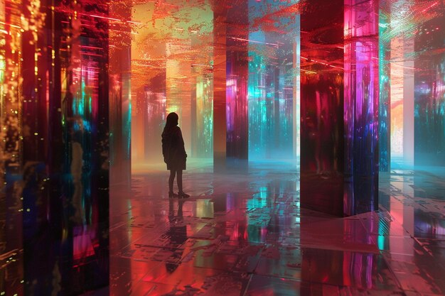 Premium Photo | AIgenerated Gpowered immersive art installations Premium Photo | AIgenerated Gpowered immersive art installations