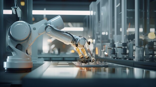 Premium Photo | AIpowered robotic systems enhancing laboratory automation Premium Photo | AIpowered robotic systems enhancing laboratory automation