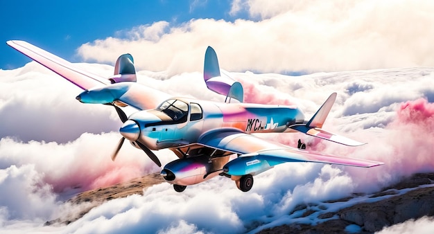 Airplane Soaring Through the Clouds | Premium AI-generated image Airplane Soaring Through the Clouds | Premium AI-generated image