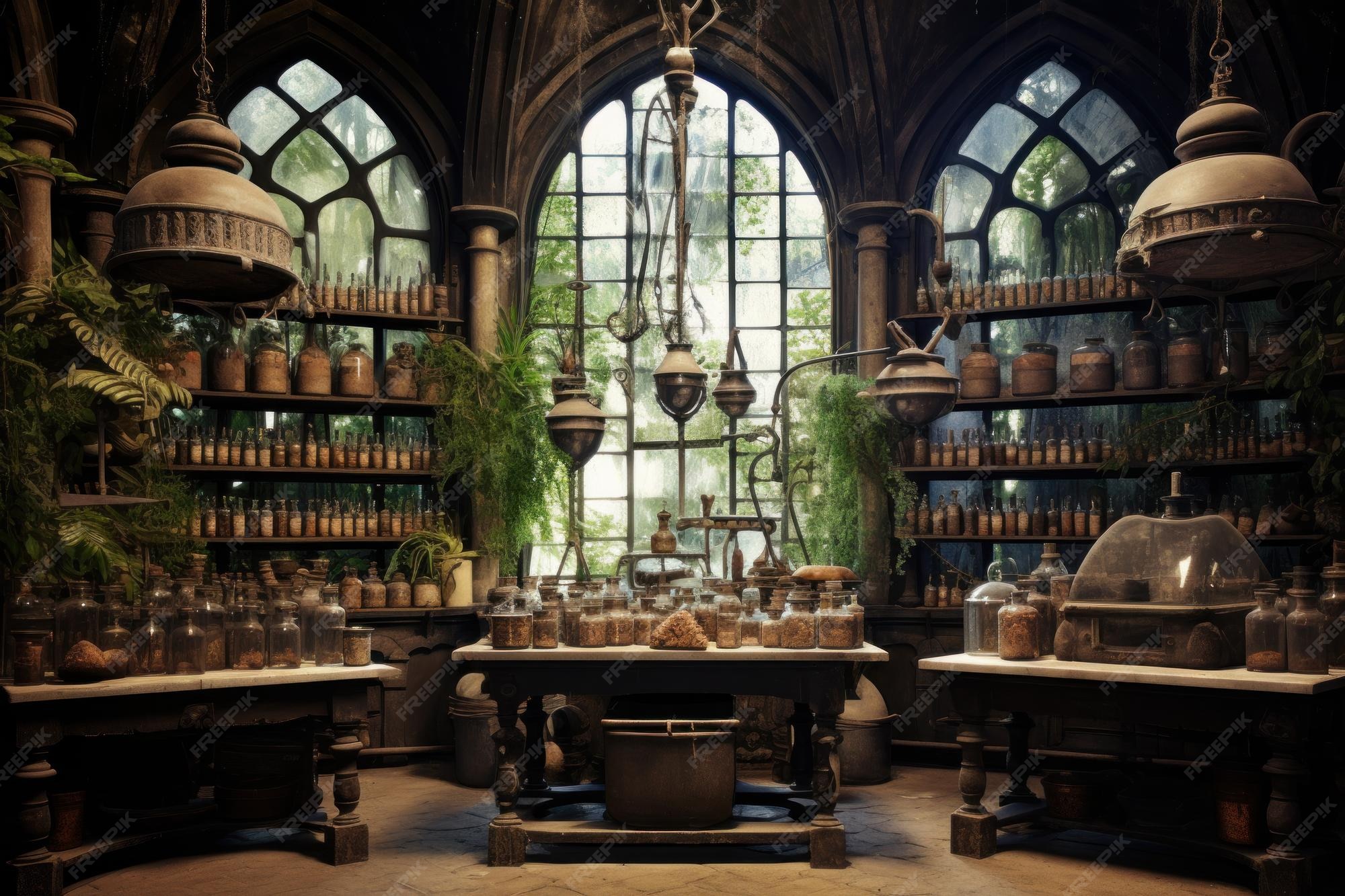 Premium AI Image | Alchemical wizard laboratory Magic lab ancient ... Premium AI Image | Alchemical wizard laboratory Magic lab ancient ...