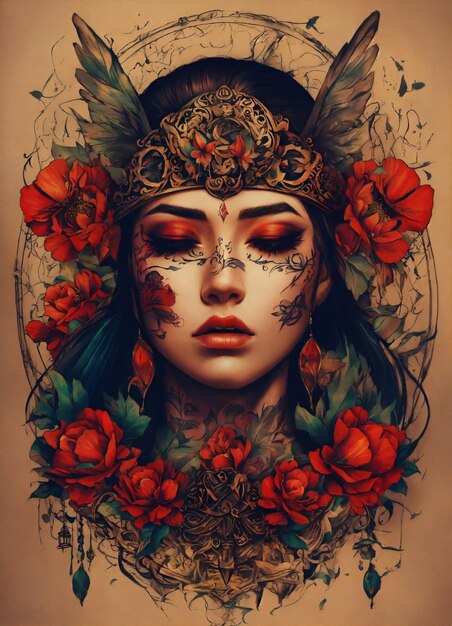 Premium AI Image | alphonse mucha inspiration Premium AI Image | alphonse mucha inspiration