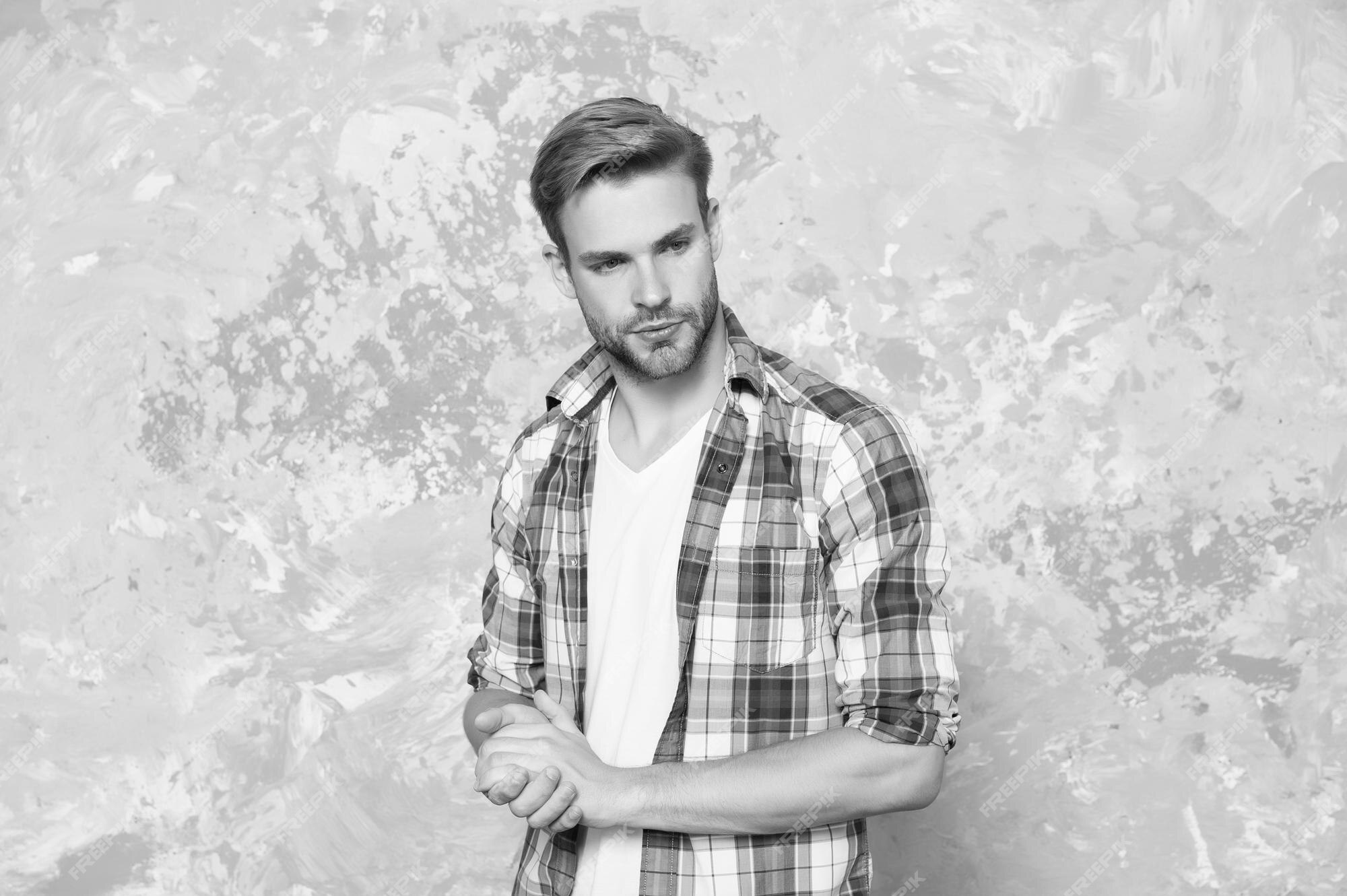 Premium Photo Always Good Looking Guy Facial Care Charismatic Guy Handsome Unshaven Man Male