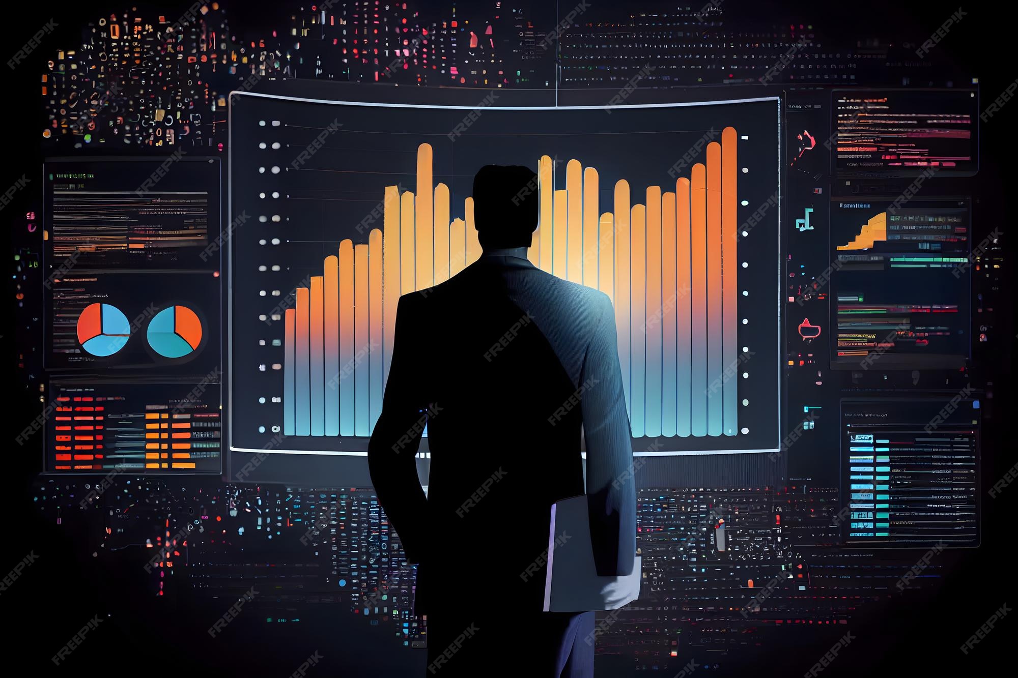 Premium AI Image | Analyst working with computer in Business Analytics ...