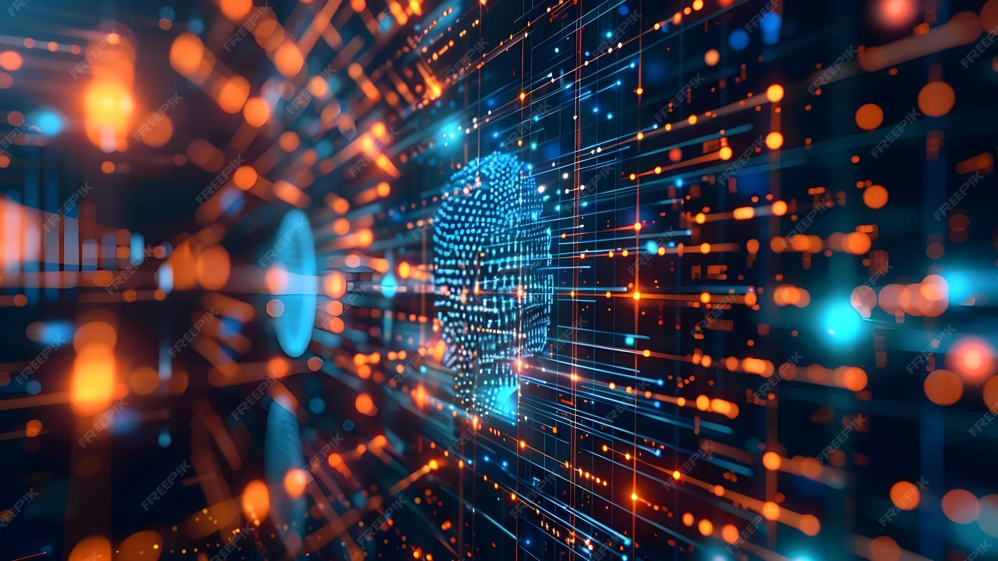 Analyzing big data with machine learning algorithms for complex database insights Concept Big ...