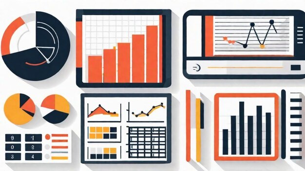 Premium AI Image | Analyzing Calculations and Data Charts Premium AI Image | Analyzing Calculations and Data Charts