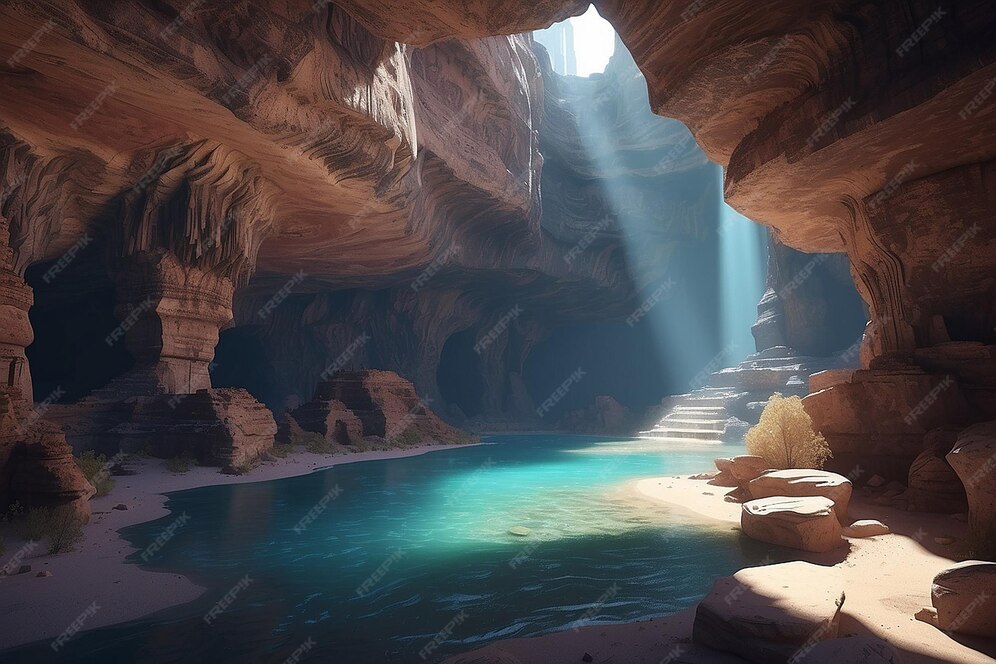 Ancient Cave in the Grand Canyon AI Generated | Premium AI-generated image Ancient Cave in the Grand Canyon AI Generated | Premium AI-generated image