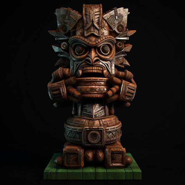 Premium Ai Image Ancient Totem