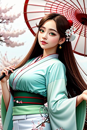 Premium Ai Image Anime Girl Characters Cute Kawaii Illustrations Beauties Japanese Girl