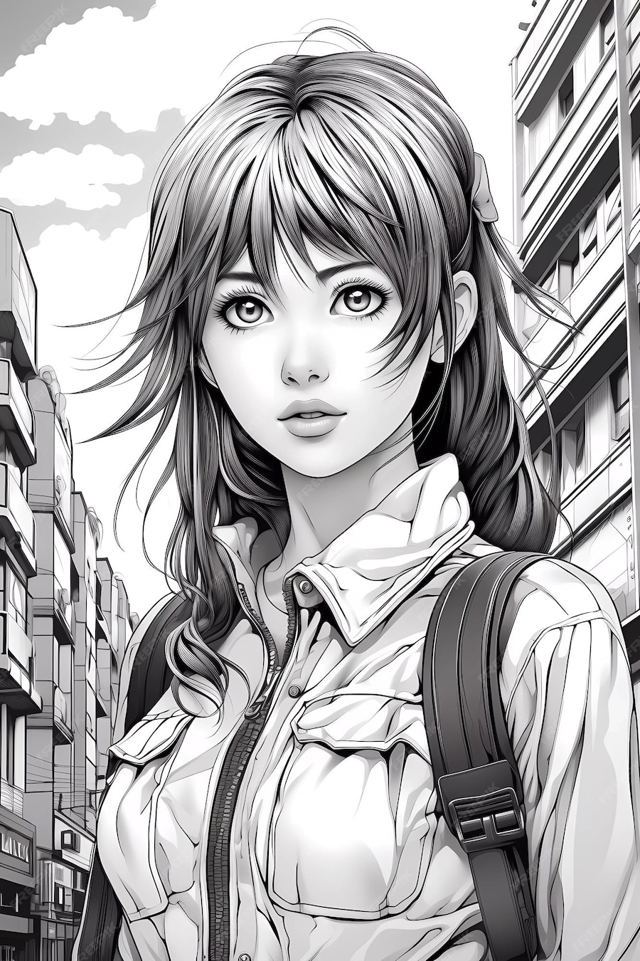 Premium AI Image | Anime Girl Coloring Page Unleash Your Creativity ... Premium AI Image | Anime Girl Coloring Page Unleash Your Creativity ...