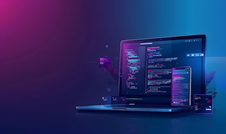 App development with coding and web design data technology website mobile app icon programming ...