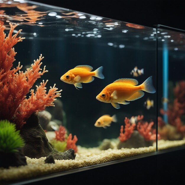 Premium AI Image | Aquatic Serenity A Captivating Fish Tank with a ... Premium AI Image | Aquatic Serenity A Captivating Fish Tank with a ...