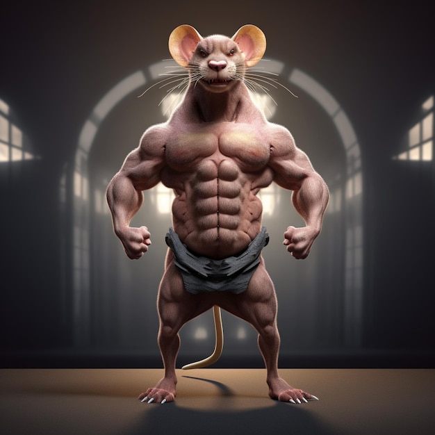 Premium Photo | Arafed rat with muscles and muscles on a table ... Premium Photo | Arafed rat with muscles and muscles on a table ...